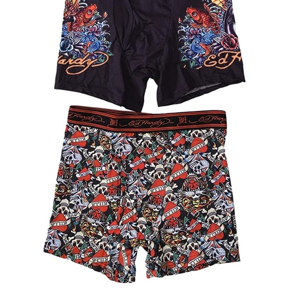 Ed Hardy | Underwear & Socks | New Ed Hardy Mens 3pack Signature Boxer ...